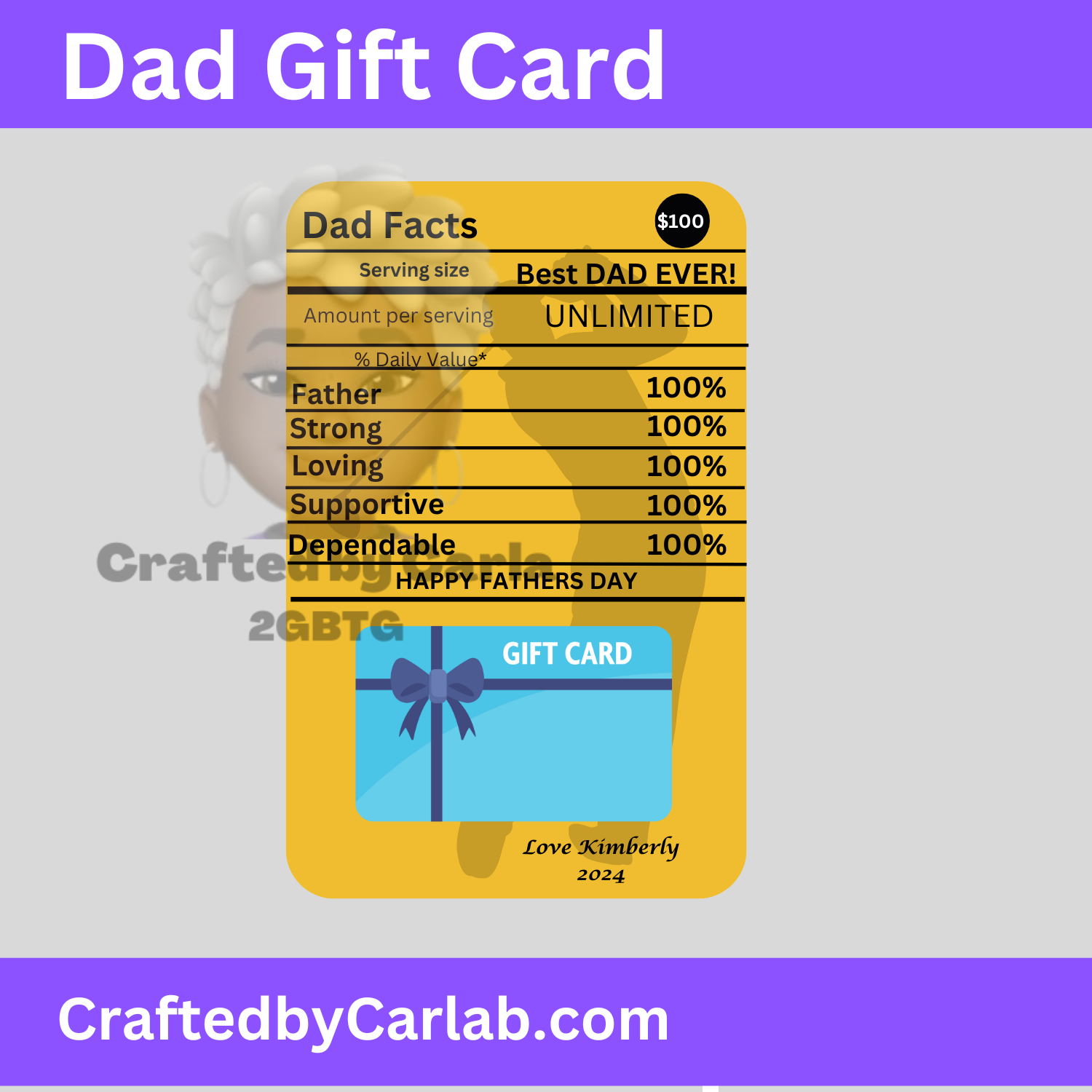 Digital editable Fathers Day gift card – Crafted By Carla B