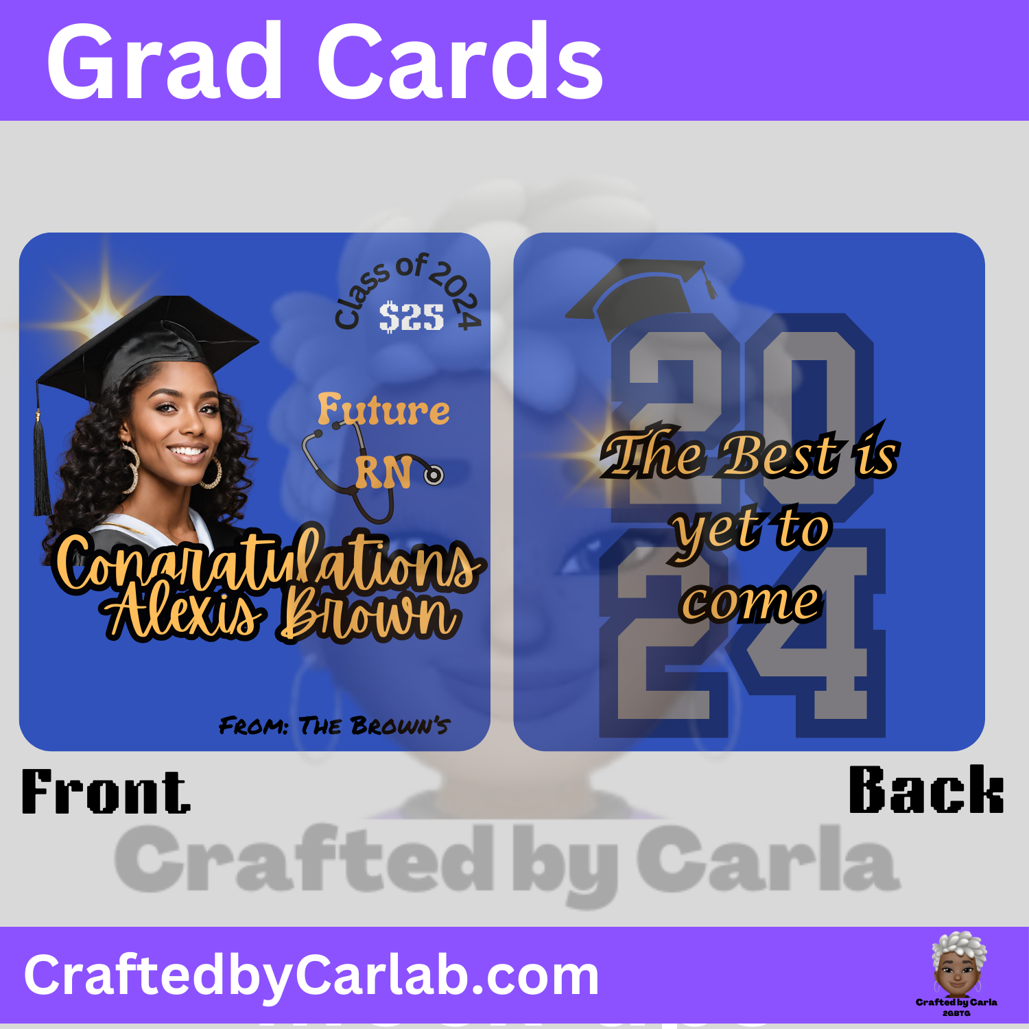 Digital Grad editable money card – Crafted By Carla B